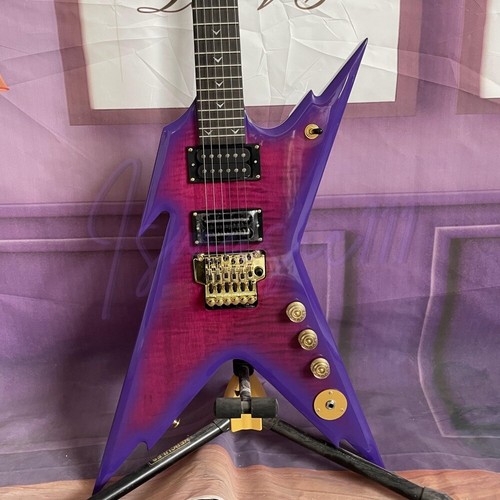 DCR Razorback Black Tooth Electric Guitar Purple Burst Flamed Top Solid ...