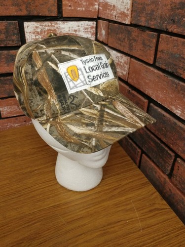 TYSON CHICKEN FOODS FARM LOCAL GRAIN SERVICES CAMO CAMOUFLAGE SNAPBACK ...