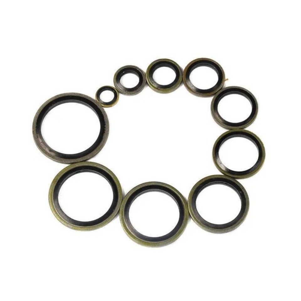 150pcs M6-M24 Bonded Seal Oil Washer Set Assortment Bonded Oil Copper ...