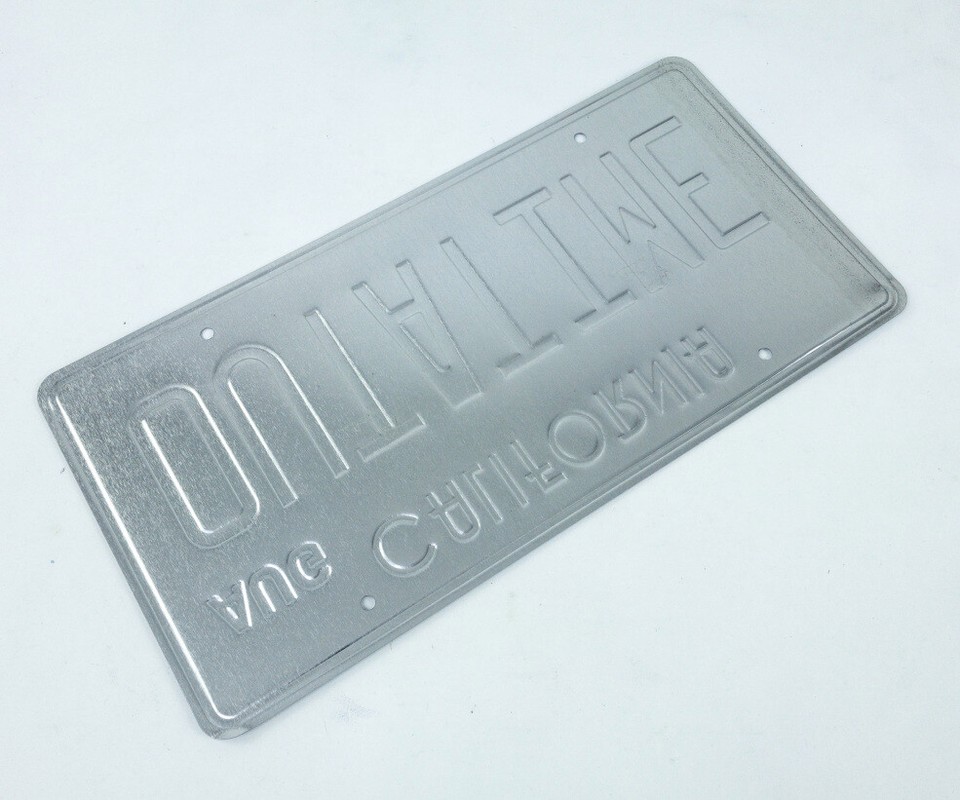 Back to the Future DeLorean Time Machine OUTATIME Metal License Plate ...