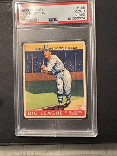 1933 Goudey Set-Break #168 Goose Goslin PSA 2(MK) GOOD | eBay