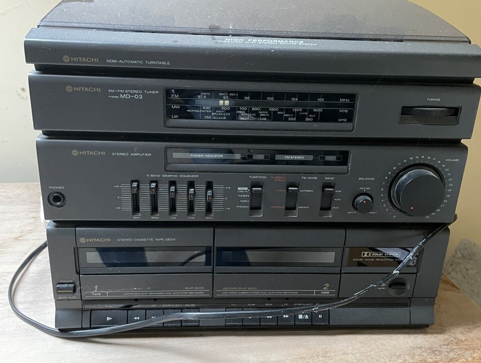 High End Hitachi HiFi Music System - Model MD-02 / Turntable. Free ...