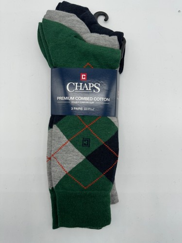 NEW 3 PACKS CHAPS BY POLO RALPH LAUREN PREMIUM COTTON MENS CREW SOCKS ...