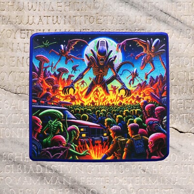 Alien Apocalypse Patch Iron-on Applique Clothing Ufo Unexplained ...