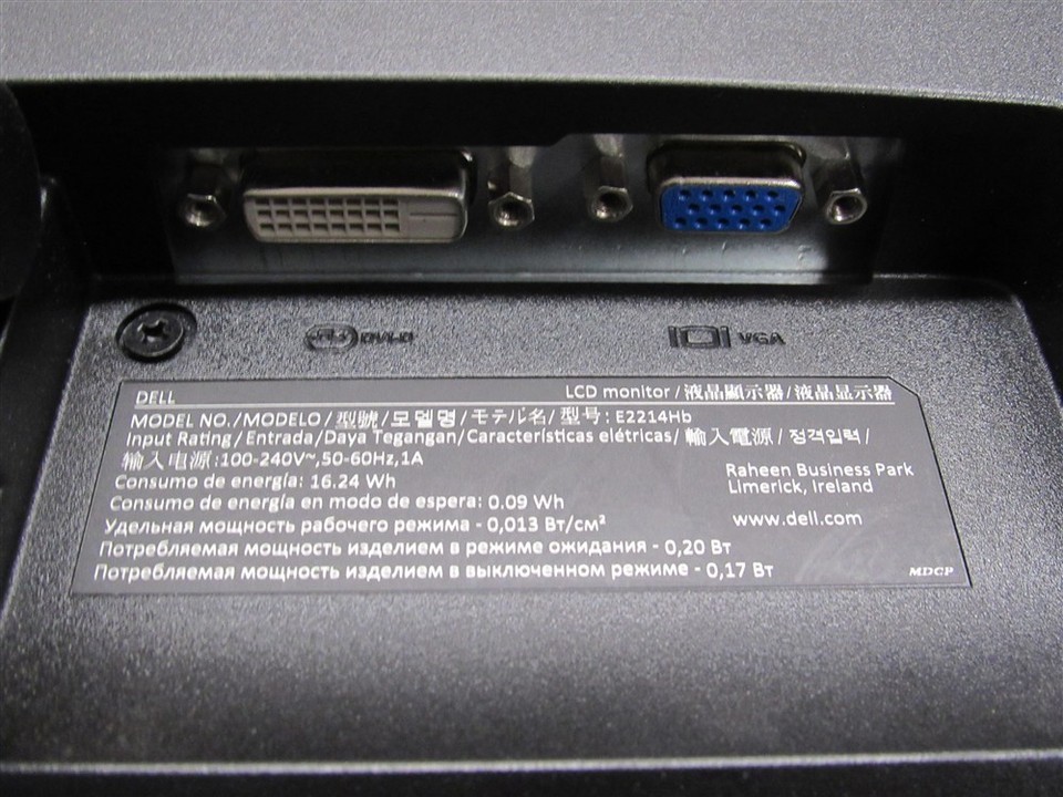 LOT OF 2 Dell 22" inch Widescreen LCD Monitor E2214Hb w/ Stands 1680 x ...