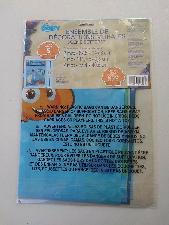 Disney Finding Dory & Nemo Wall Decoration Kit Birthday Party Scene ...