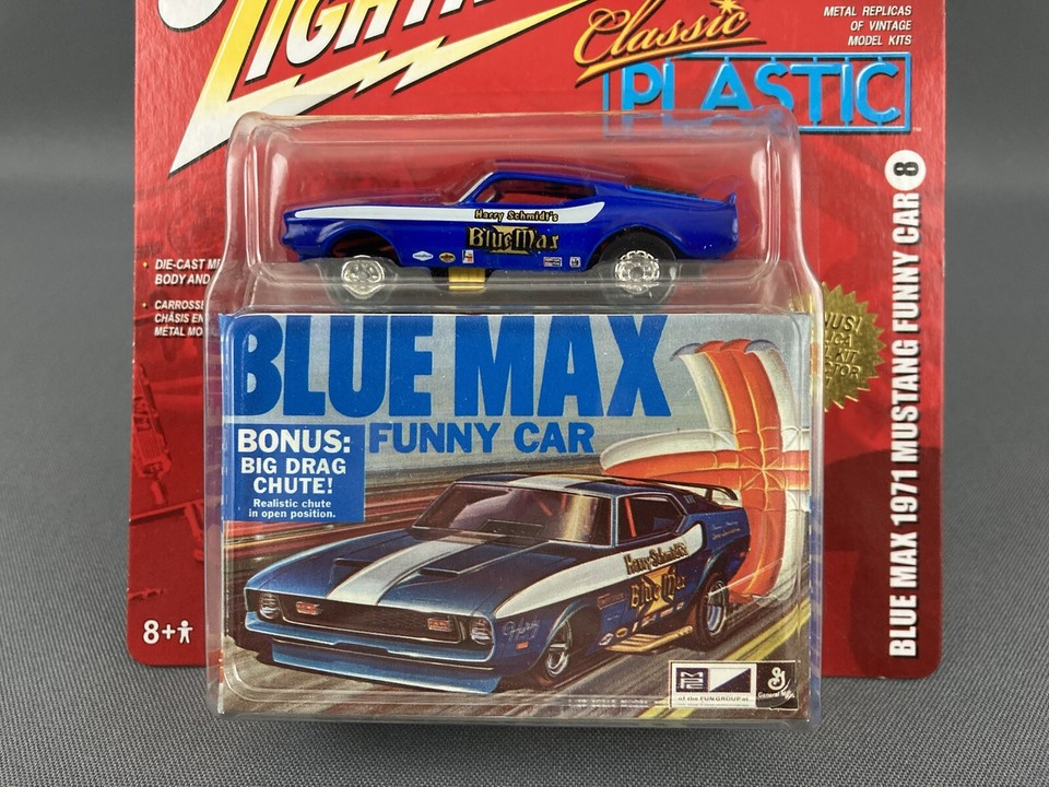 Johnny Lightning Classic Plastic '71 Blue Max Mustang F/C w/MPC Model ...