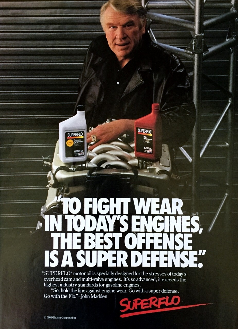 1989 Exxon Superflo Motor Oil Original Magazine Advertisement, John ...