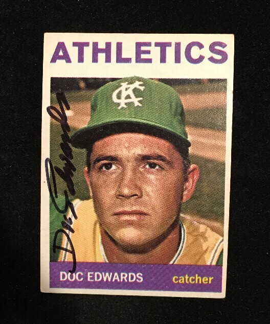 DOC EDWARDS 1964 TOPPS AUTOGRAPHED SIGNED AUTO BASEBALL CARD 174 ROYALS ...