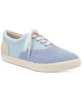 CLUBROOM Mens Blue Striped Lance Platform Lace-Up Sneakers Shoes 12 M ...