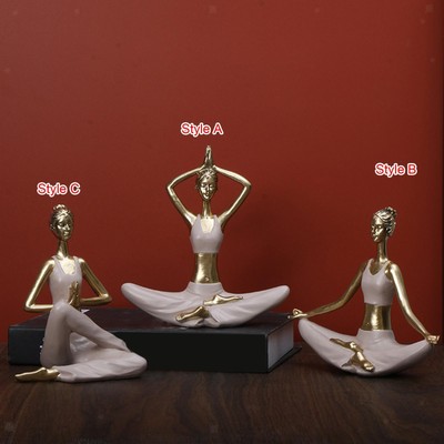 Yoga Statue Women Yoga Pose Statue Decorative Resin Crafts Yoga ...