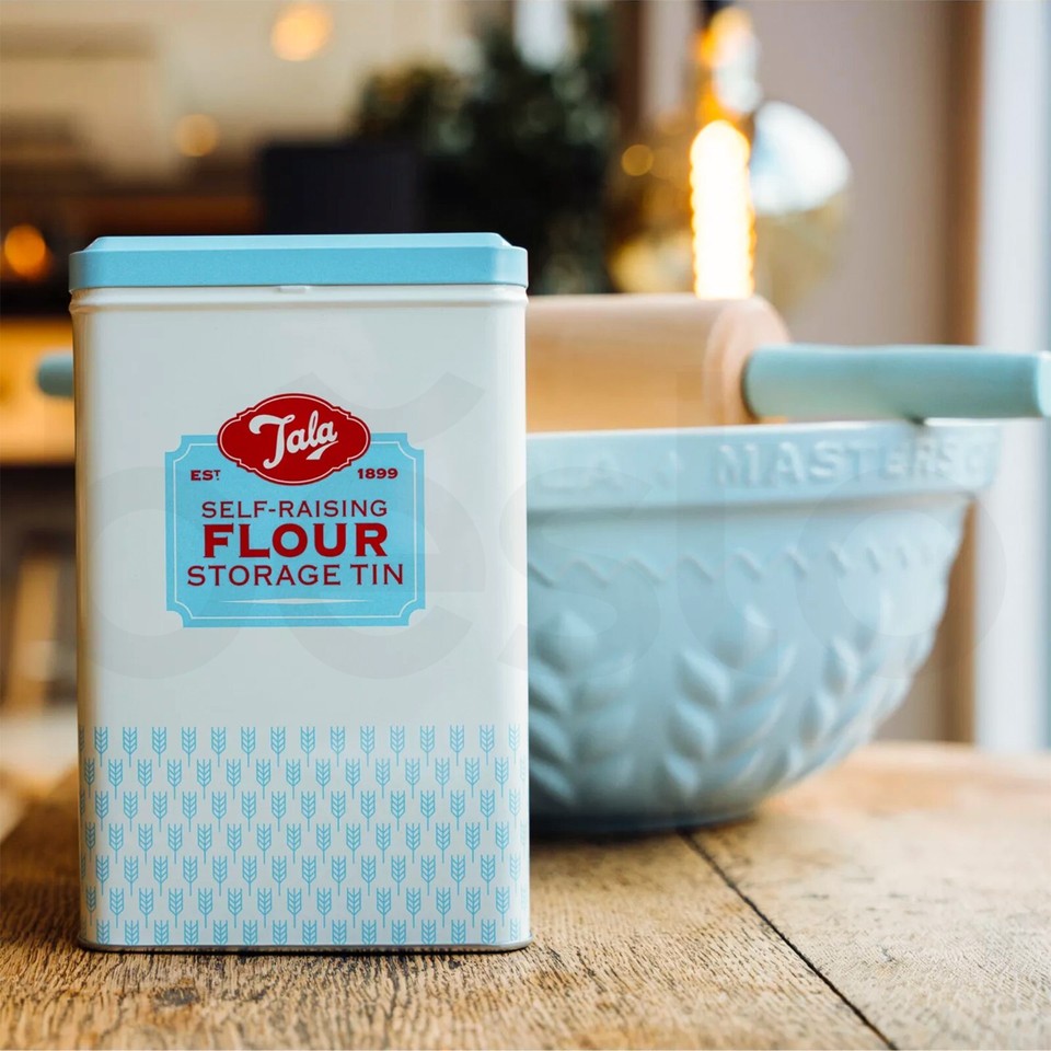 Flour Storage Plain & Self Raising Retro Style Tins Containers Kitchen ...