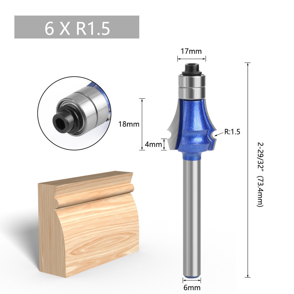 1/4 6mm Shank Architectural Furniture Edge Molding Frame Router Bit ...