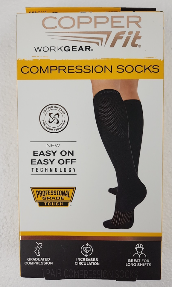 NIB 4x LOT - Copper Fit Work Gear Compression Socks S/M MEN 6-9 WOMEN 7 ...