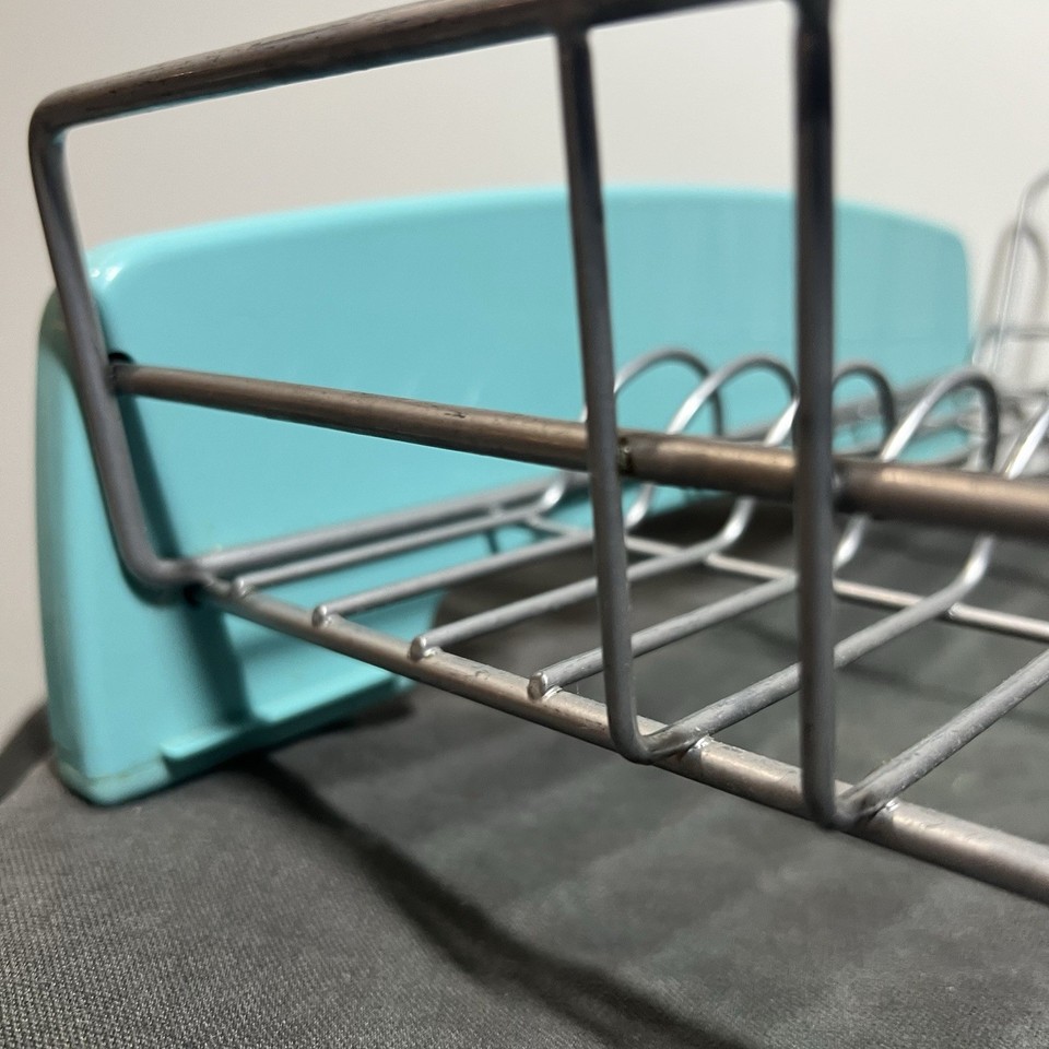 Vintage Kitchenaid Aqua Dish Drying Drainer Rack Turquoise Kitchen ...