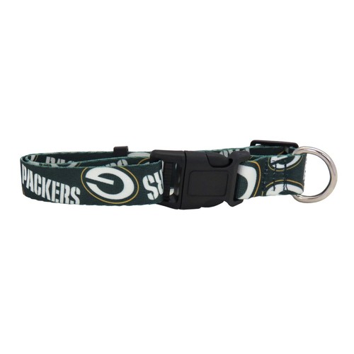 GREEN BAY PACKERS DOG COLLAR ADJUSTABLE NYLON LOGO SMALL MEDIUM LARGE ...