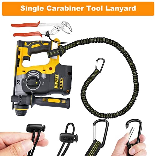 6-Pack Upgraded Tool Tethers Lanyard, Retractable Tool Tethering Kit ...