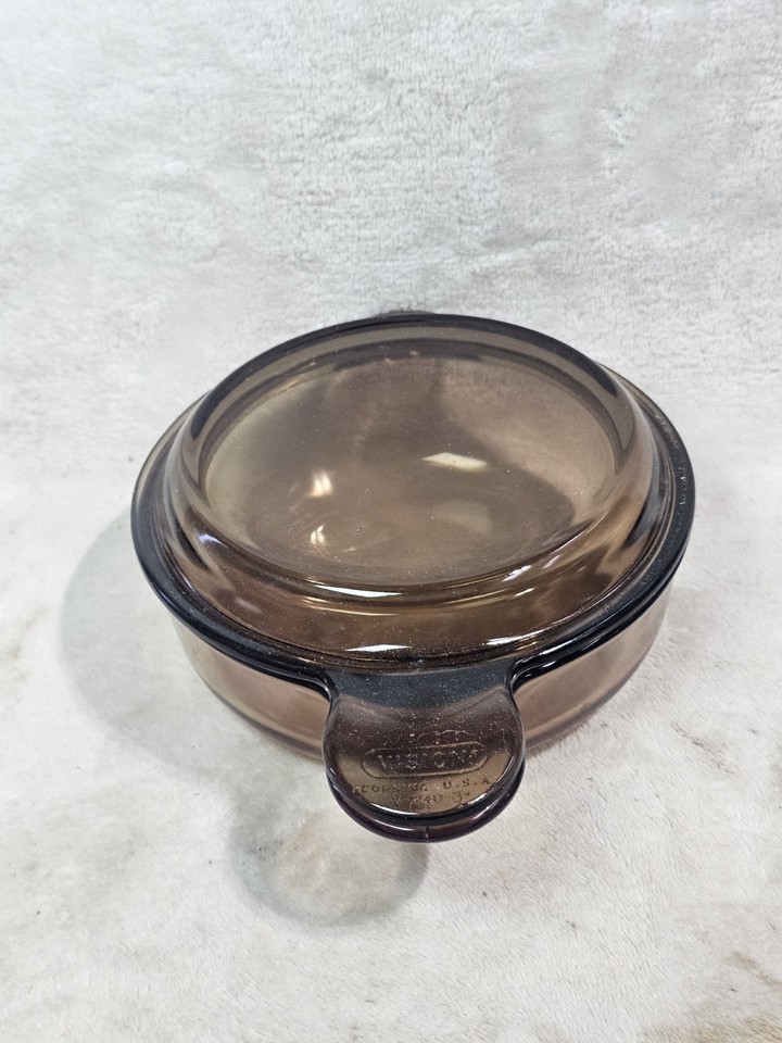 Corning Ware Vision, Pyrex Amber Grab-It Bowl V-240-B with Lid (P-240-C ...