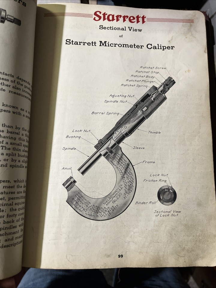 *RARE* Starrett Precision Tools, Catalog 26, 1938, Embossed HC edition ...