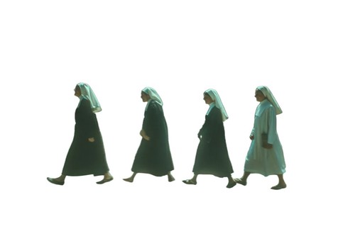 Cheerful Nuns Crossing Vinyl Car Decal Sticker – Waterproof & UV ...
