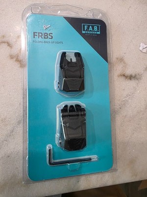 FAB DEFENSE FRBS FRONT REAR FLIP-UP SIGHTS SET FBS RBS 1913 PICATINNY ...