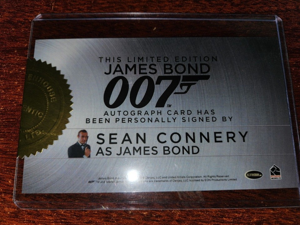 James Bond 2017 Final Edition Sean Connery Cut Autograph Signed 007 ...