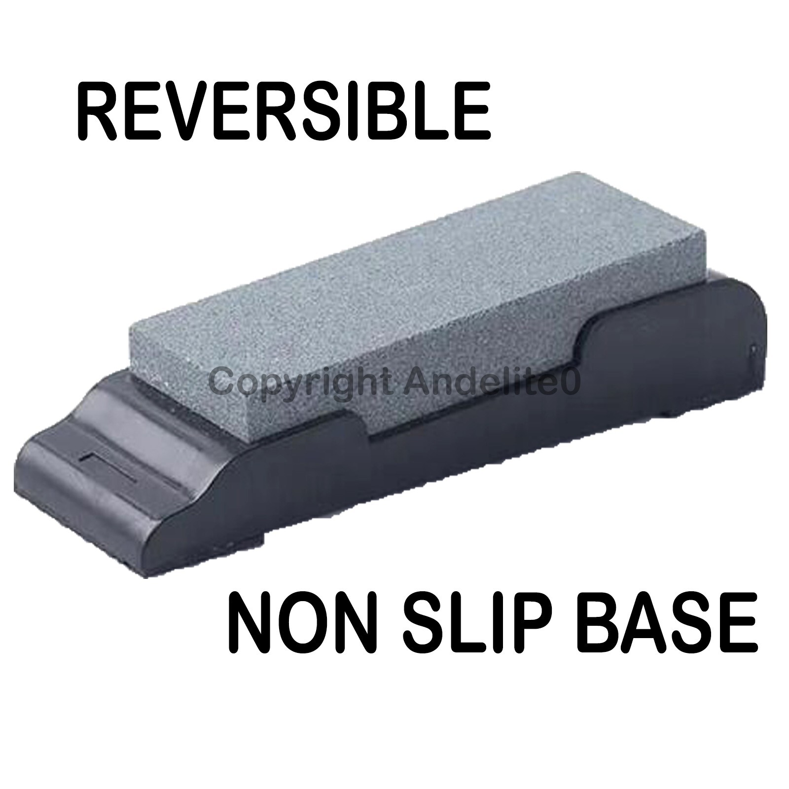 NON SLIP Sharpening Stone Double sided Sharpener Fine Coarse Grit ...