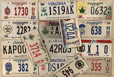 GREEK LIFE FRATERNITY SORORITY license plate - Frat Sis college PICK ...