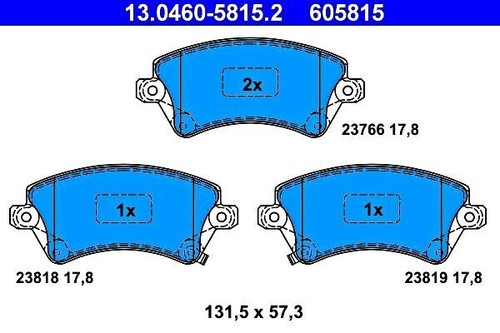 ATE Disc Brake Pad Set For TOYOTA Corolla 04465-02130 | eBay