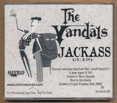 The Vandals - Jackass RARE promo radio only CD single '00 | eBay