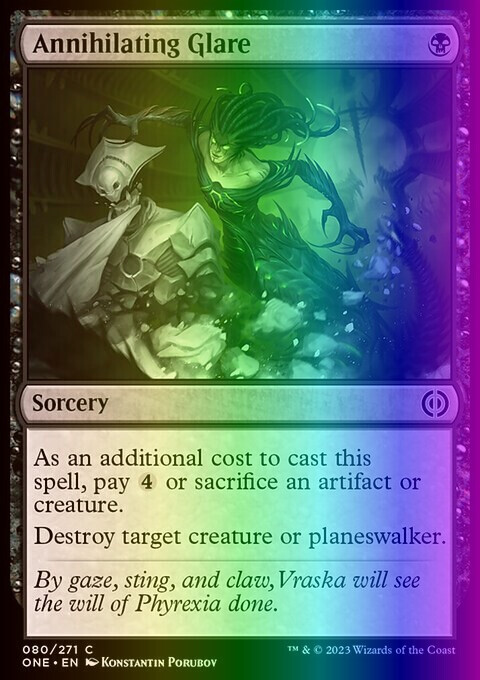 MTG Annihilating Glare (80/530) Phyrexia All Will Be One LP FOIL | eBay