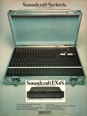 vtg 70s SOUNDCRAFT MAGAZINE PINUP PAGE Stereo Mixer Series 1S Crossover ...