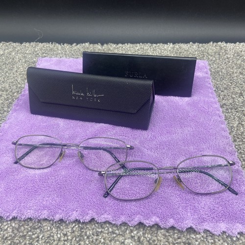 2x Marchon Eyeglasses Frames & Lenses FLEXON 600 GUNMETAL Grey Oval 54 ...