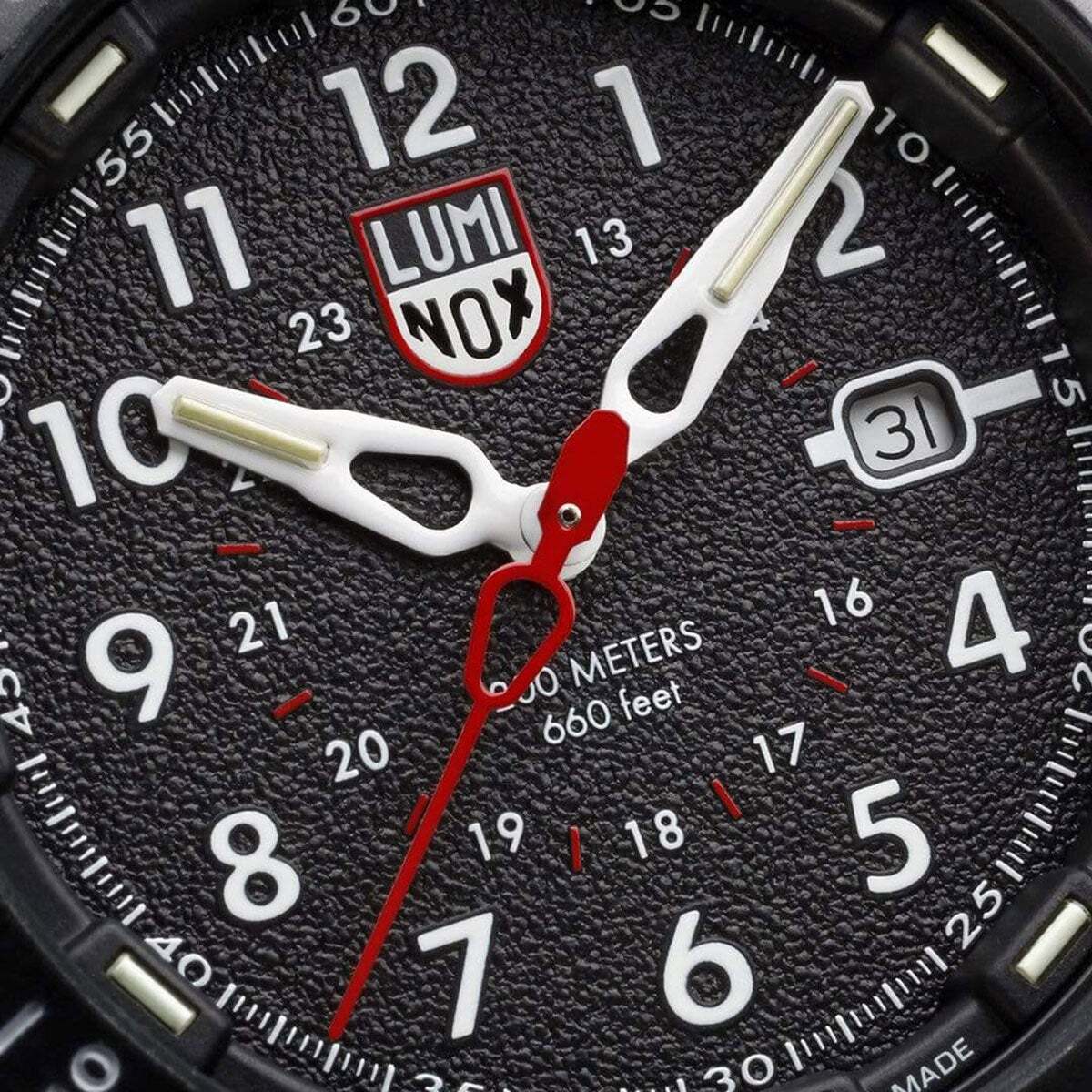 Luminox Ice-Sar Arctic CARBONOX Black Rubber & Textile Quartz Mens ...