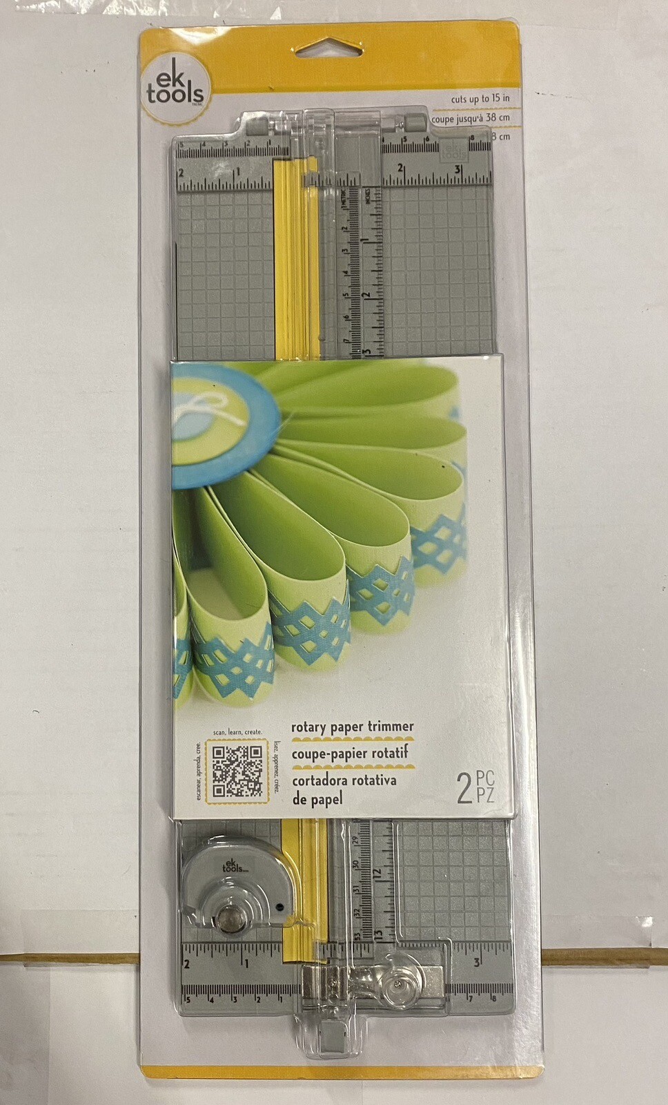 Ek Tools ROTARY PAPER TRIMMER 15” X 12” Cutting Area New Fits 12” X 12 ...