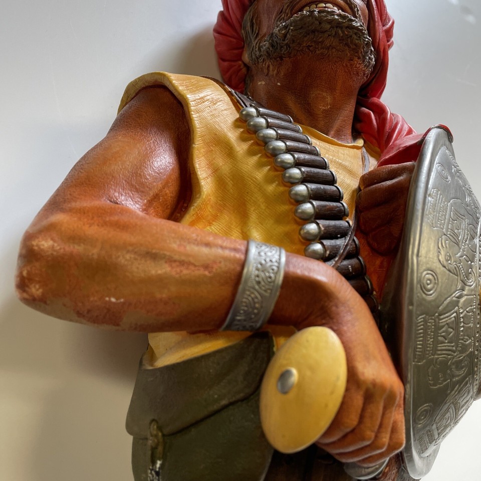 Bossoms Chalkware Wall Hanger Pathan Afghan Muslim Warrior Mountain ...