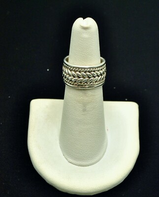 STERLING SILVER WIDE KNOT DESIGN RING 5.5#FMQ958 | eBay