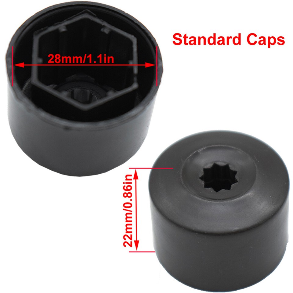 Car 17mm Wheel Nuts Caps Locking Bolts Covers For VW Beetle Golf Passat ...