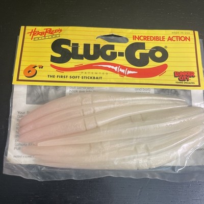 Lunker City Herb Reed's 6" Slug-Go EL Salt-O #36 Albino Shad Soft Stick ...
