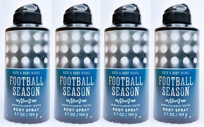 4 Bath & Body Works FOOTBALL SEASON FOR MEN Body Spray Mist Perfume 3.7 ...