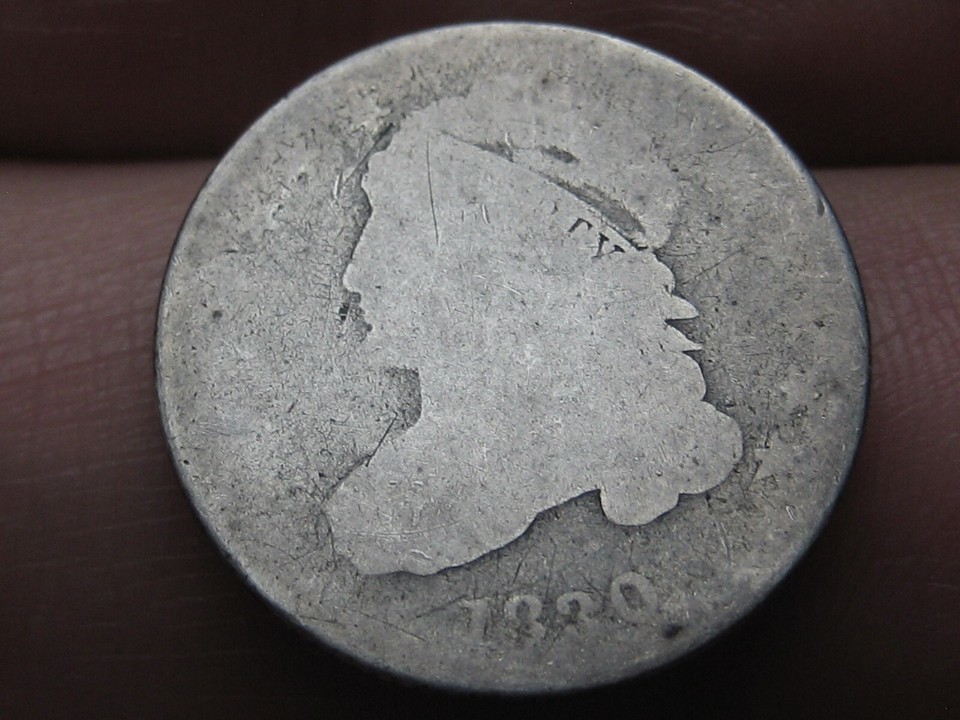 1830 Capped Bust Silver Dime 10 Cent Piece- Large 10C, About Good ...