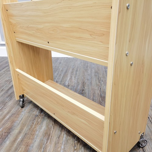 Wood (MDF) Book Cart Library Pew Cart Binder Rack Rolling Storage Cart ...