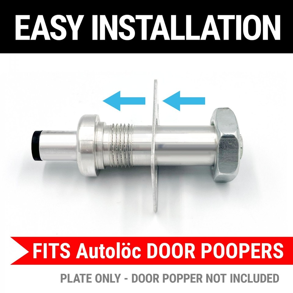 Autoloc Polished Billet Rectangular Door Popper Plate for Added ...