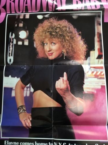 Orig 1987 ELAYNE BOOSLER Broadway Baby POSTER NYC Guide Showtime HBO TV ...