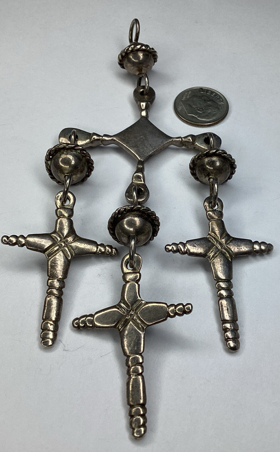 Vintage Mexican Taxco sterling silver Large Heavy Yal… - Gem