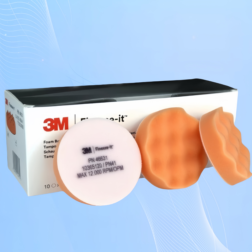 3M 46631 3 1/4" FINESSE-IT FOAM BUFFING PAD ORANGE 10Pads/Box | eBay