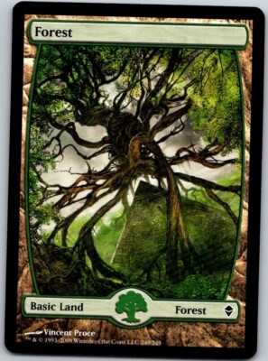Magic the Gathering Forest #249 Full Art Zendikar MTG Free Shipping! | eBay