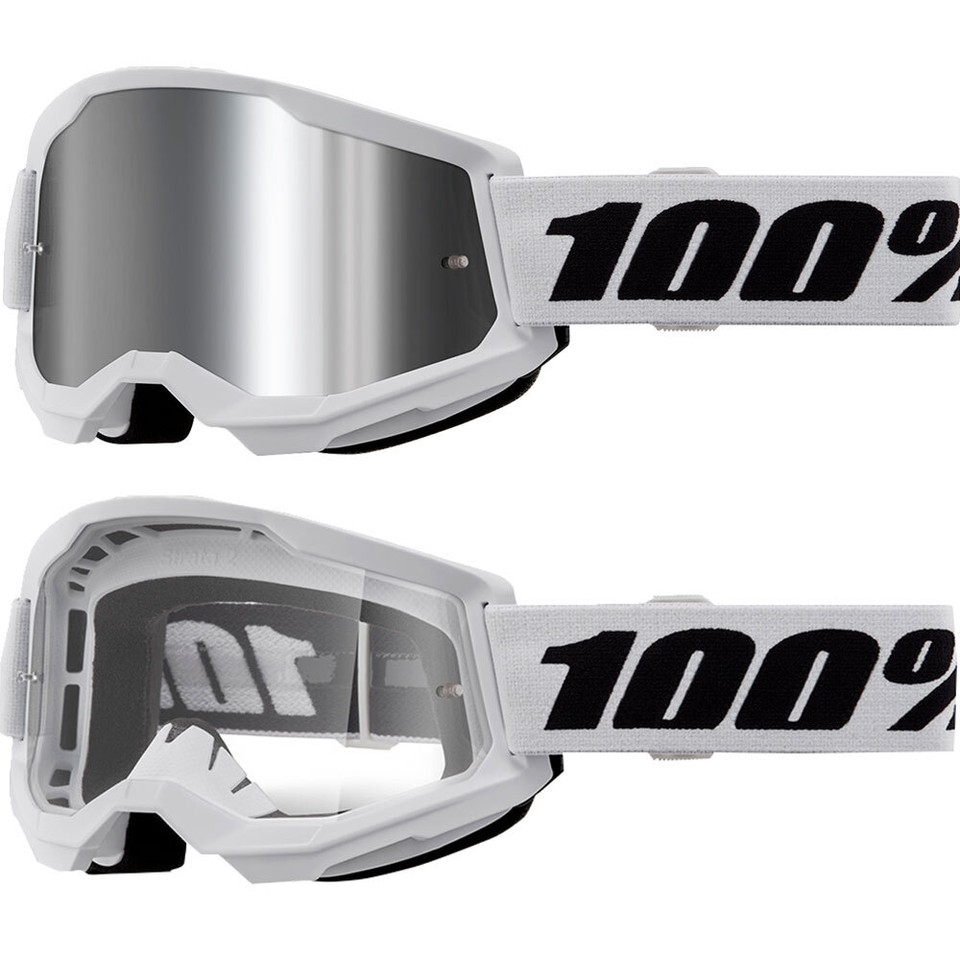 100% STRATA 2.0 Goggles Off-Road Motocross Goggles MTB Quad 100 Percent ...