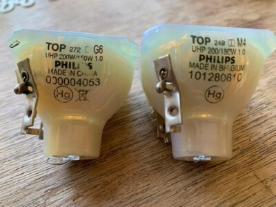 Lot of 2, Genuine OEM Philips UHP 200/150W 1.0 E19 Projector Lamp ...