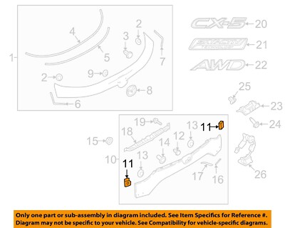 MAZDA OEM 17-18 CX-5 Liftgate Tailgate Hatch-Lower Molding Clip ...